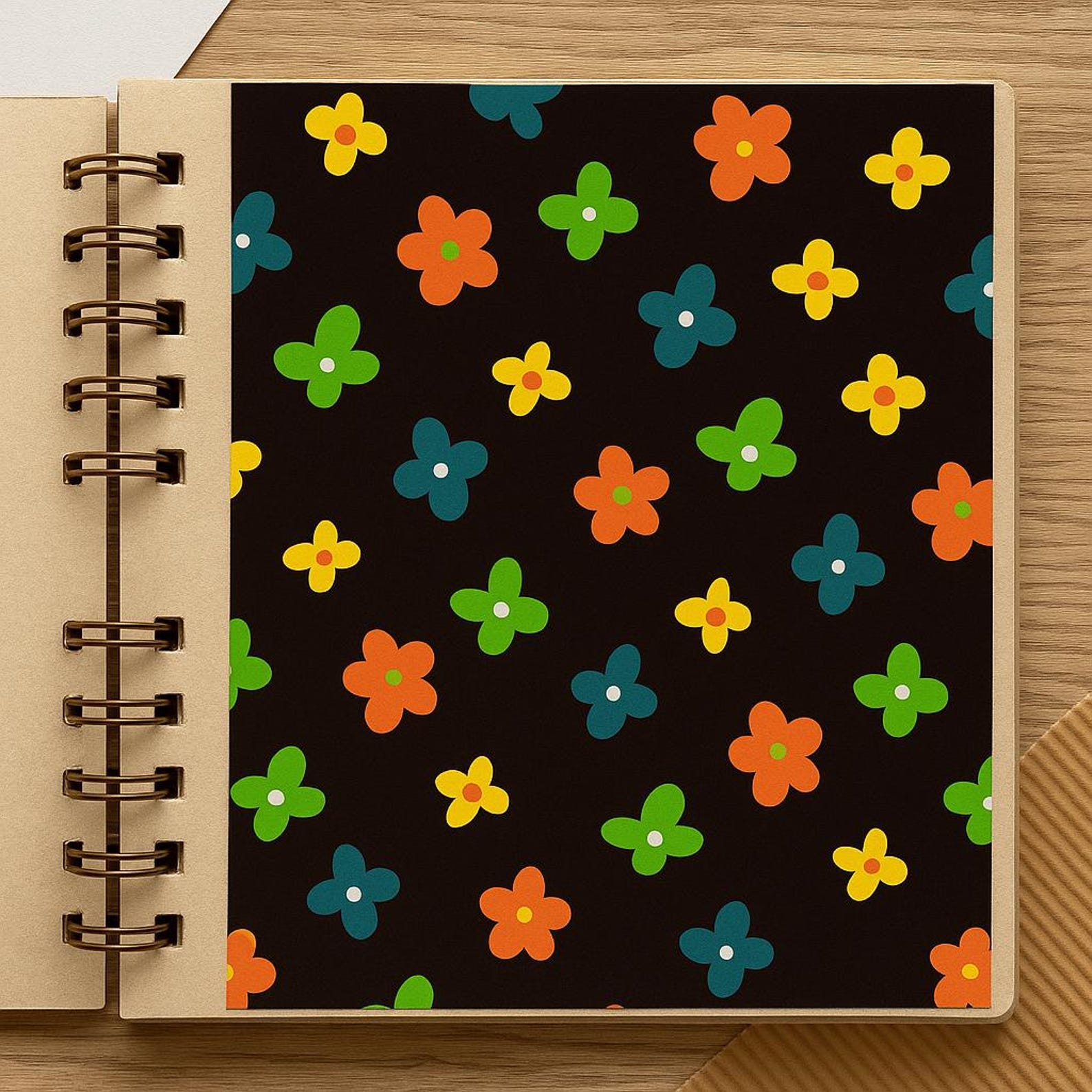 Retro Floral Pattern: Colorful Seamless Flower Repeat (digital Download ...