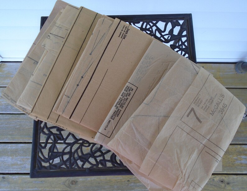 Vintage Sewing Pattern Tissue Paper Ephemera Junk Journal - Etsy