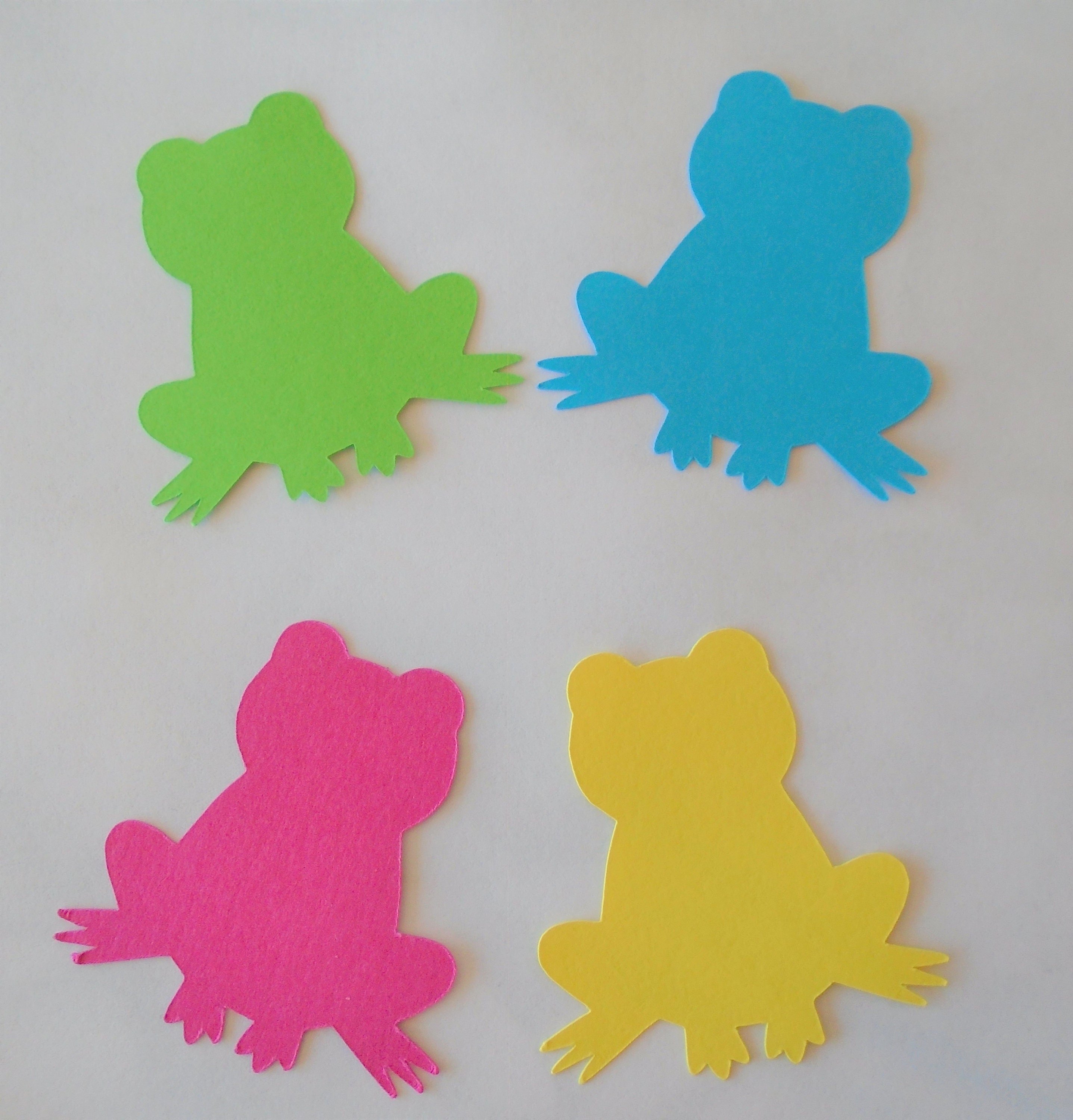 FROGS Confetti Bright Pink Sunshine Yellow Teal Blue & Lime | Etsy