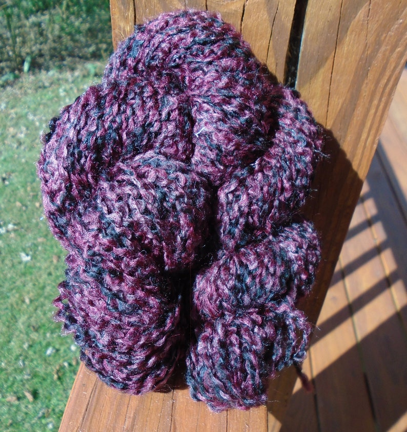 YARN Sangria Burgundy Purple Black Acrylic Poly Soft Boucle - Etsy
