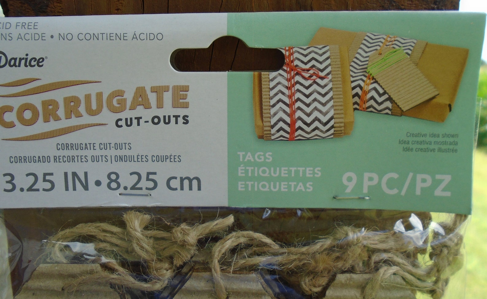 Corrugated Cardboard Tag-9 Piece Set-junk Journals-scrapbooking ...