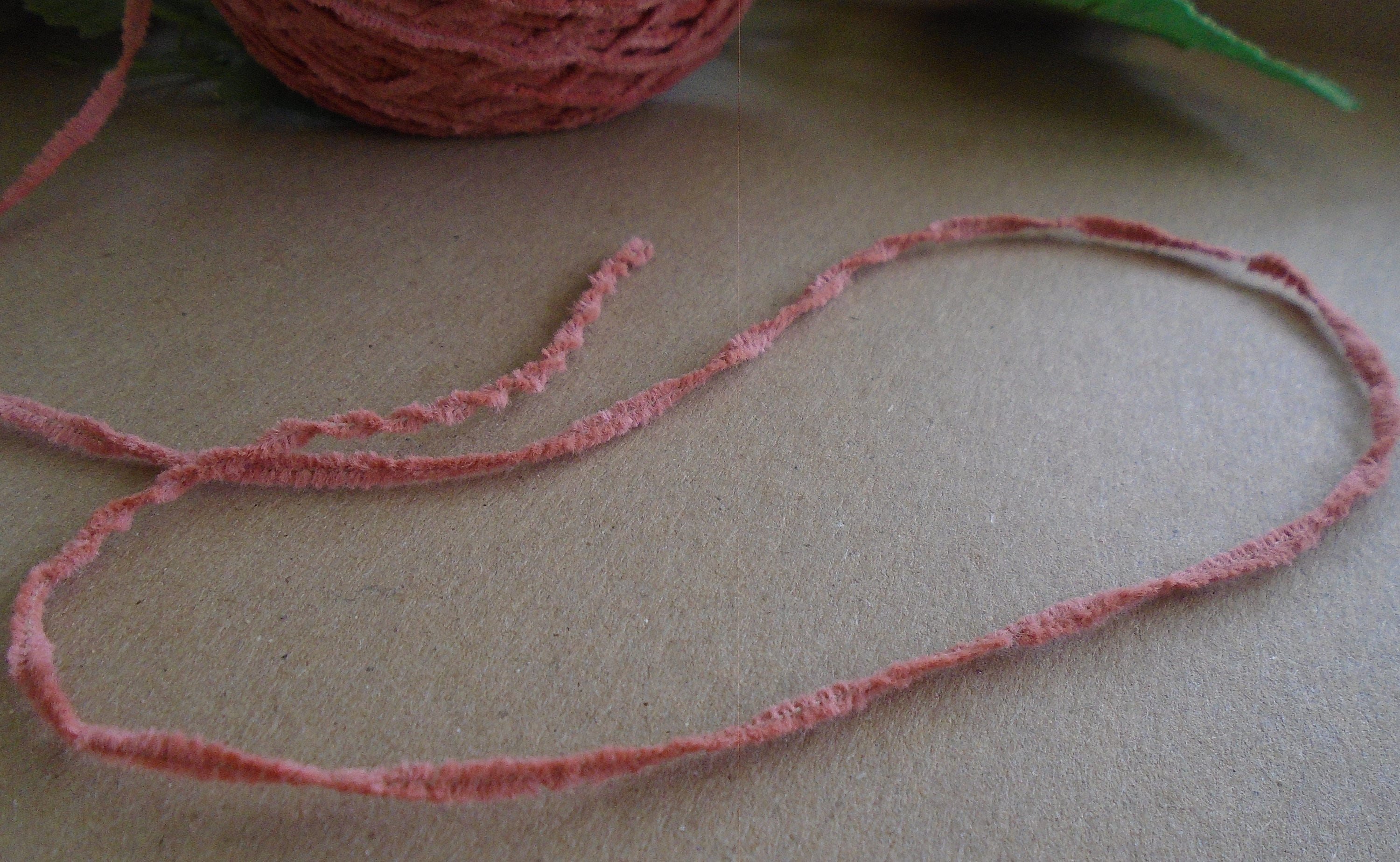 YARN Rayon Chenille Rust Color 150 Yards Crochet Knitting - Etsy