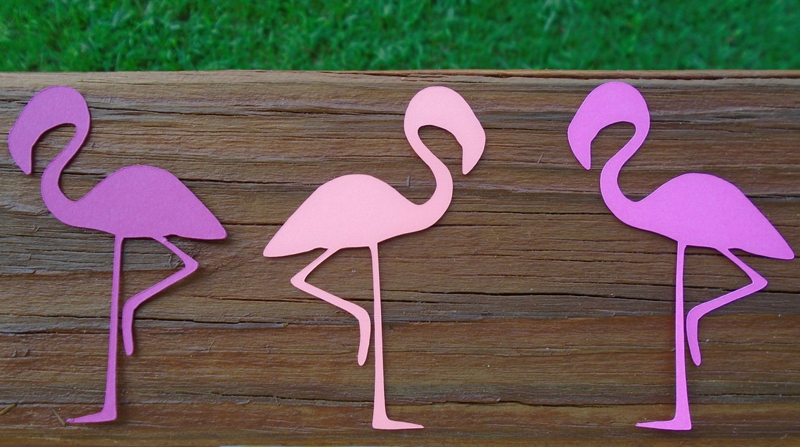 CARD STOCK Flamingos Die Cut 27 Count Pack 3 Shades of Pink | Etsy