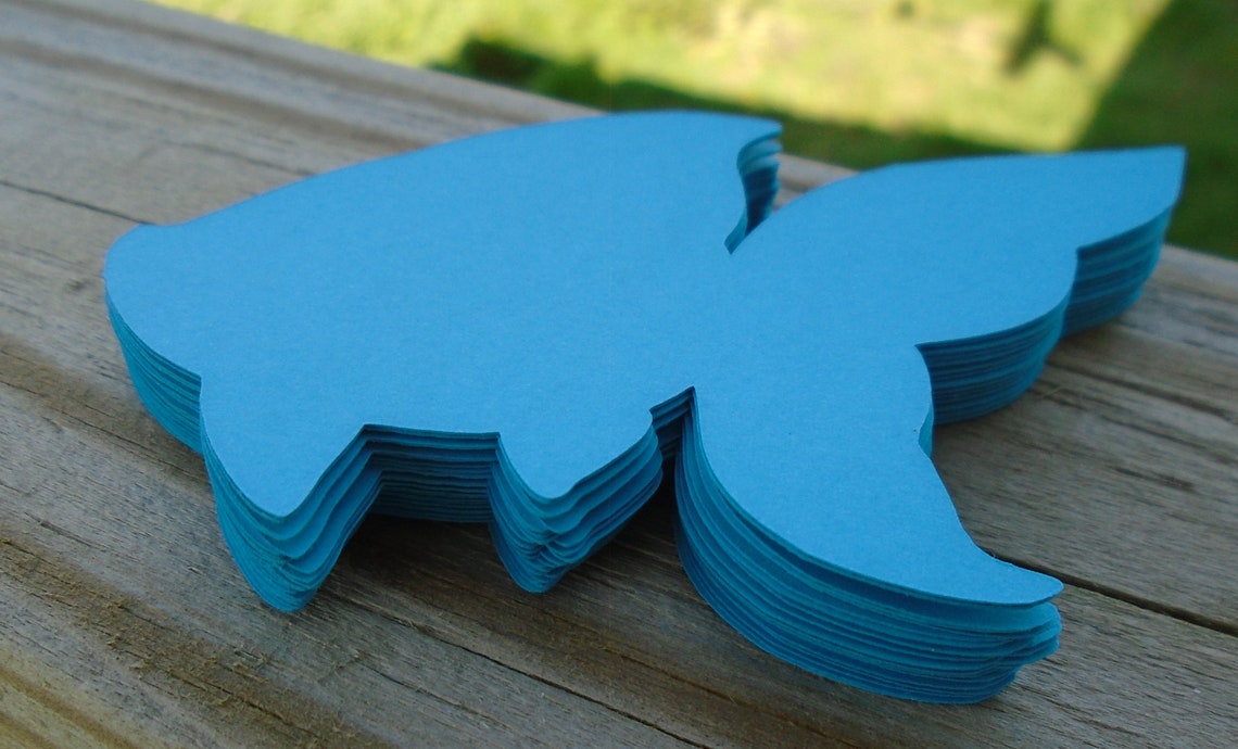 Card Stock Die Cut Fish Cut Outs, Aqua Color, 3 Inch X 3 Inch, 30 Count ...