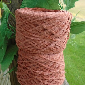 YARN Rayon Chenille Rust Color 150 Yards Crochet, Knitting, Weaving 150 ...