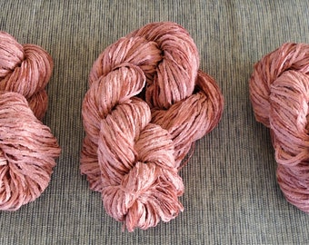 YARN Raisin Color Soft Cotton Chenille 150 Yards Crochet, Knitting ...