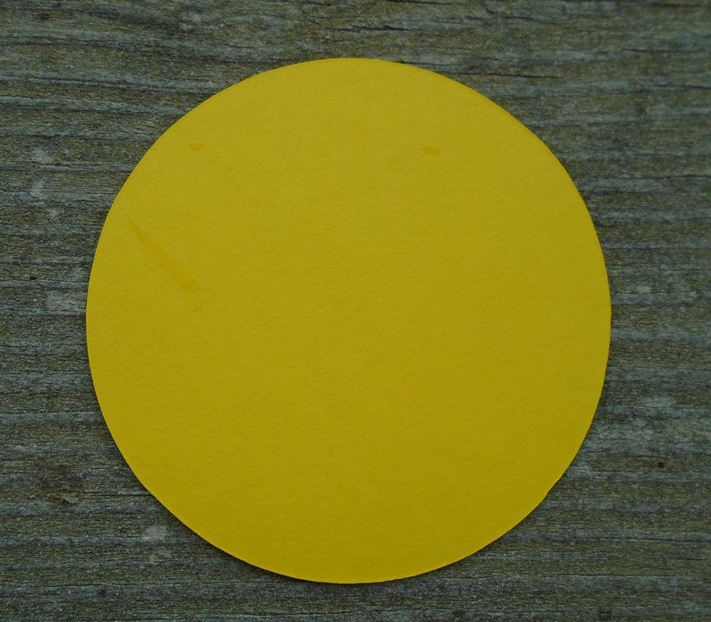 CARD STOCK Yellow Die Cut Circle 25 Count Pack, Tags, Junk Journals ...