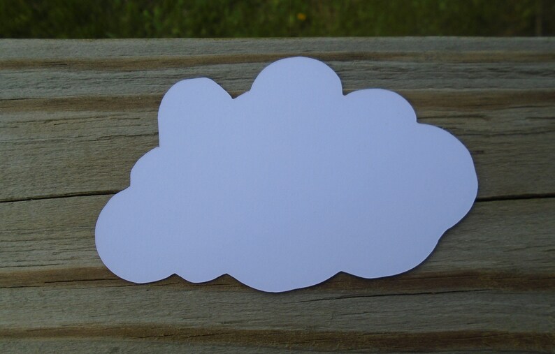 CARD STOCK Die Cut Cloud Shape 24 Count Pack, White, Pale Blue, Light ...