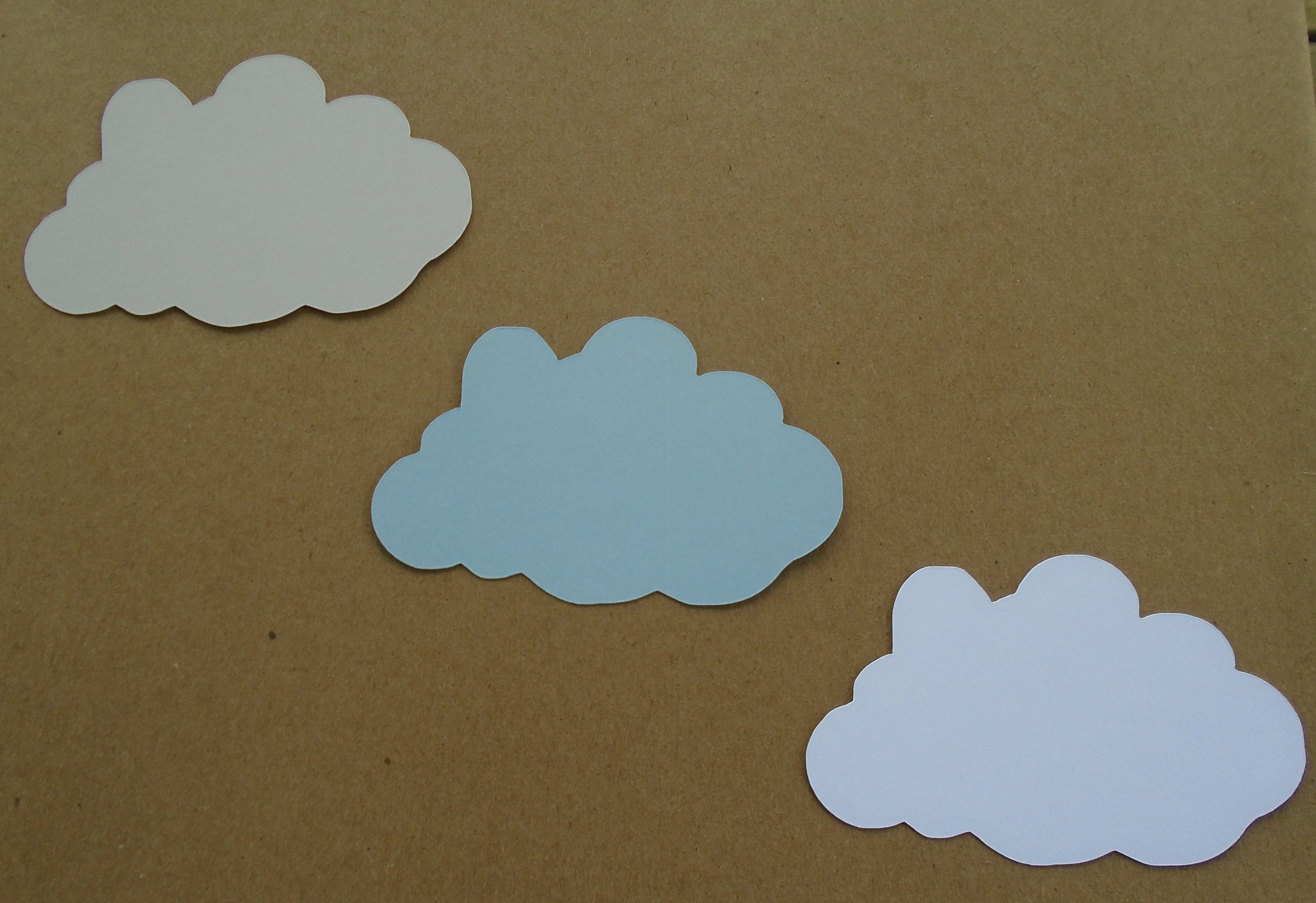 CARD STOCK Die Cut Cloud Shape 24 Count Pack White Pale | Etsy