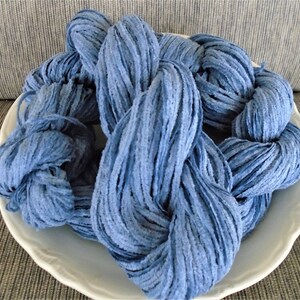 YARN - Periwinkle Blue Acrylic Poly Chenille, Knitting, Crochet Batch ...
