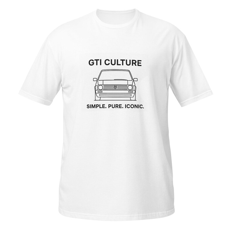 GTI Culture T-shirt | Classic VW Golf GTI Line Art | Simple Pure Iconic ...