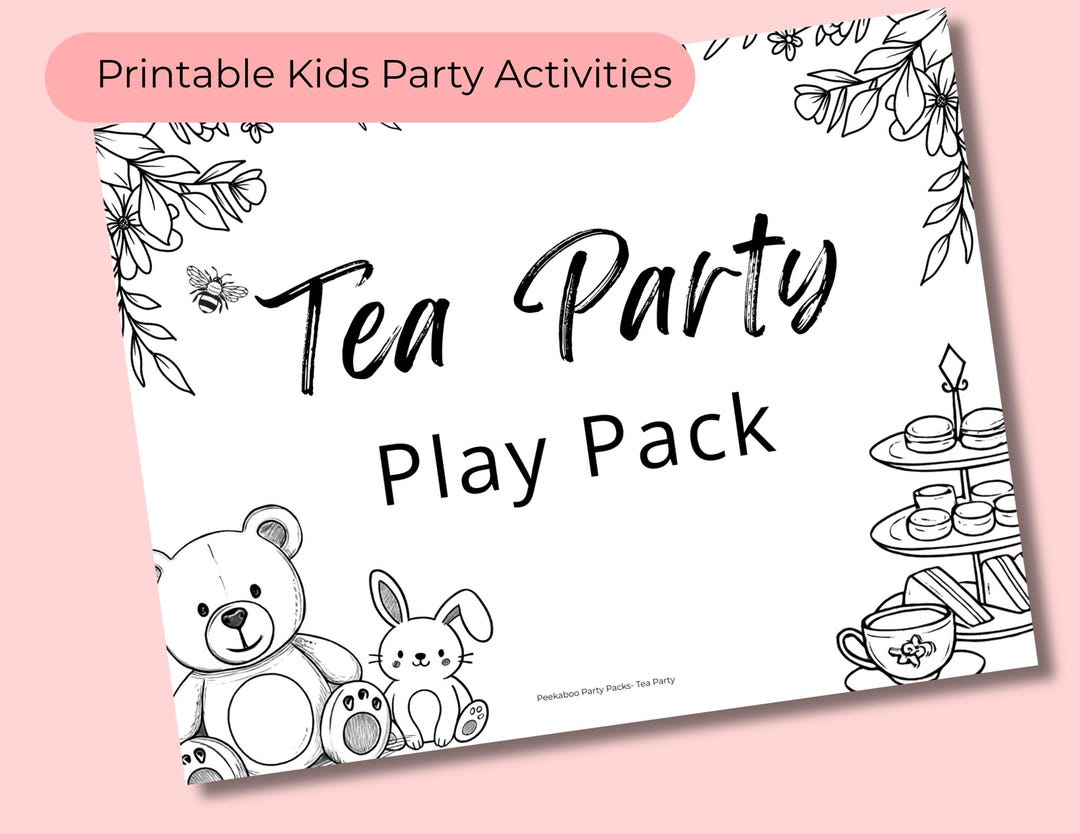 Tea Party Play Pack | Kids Party Games | Printable Birthday Activities ...