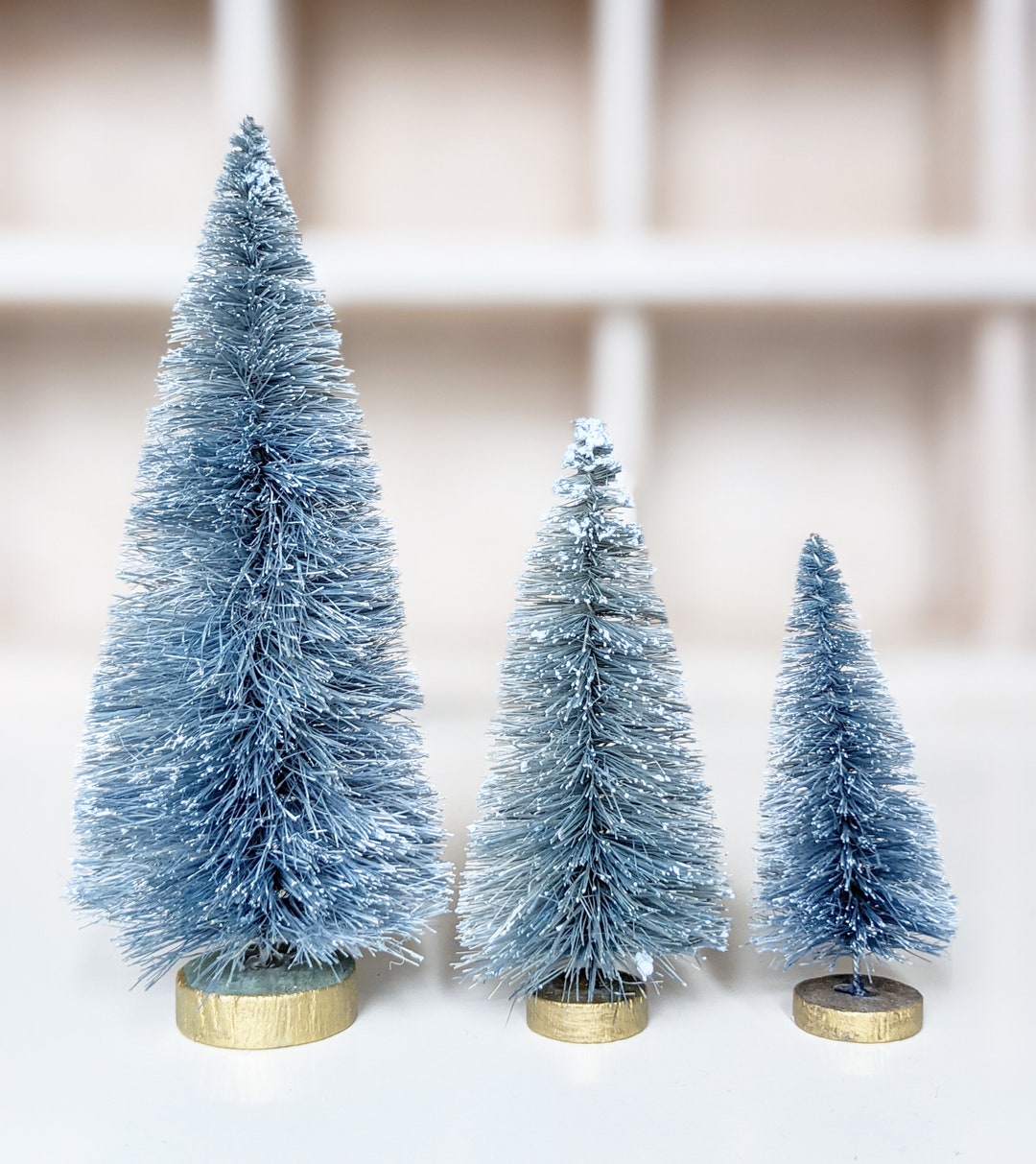 Ice Blue Bottle Brush Tree by Distinguished Flamingo - Single Tree, 3 ...