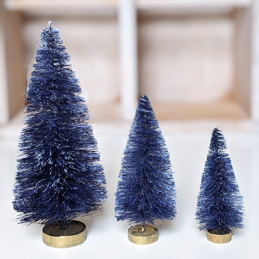Navy Blue Bottle Brush Tree by Distinguished Flamingo - Single Tree, 3 ...