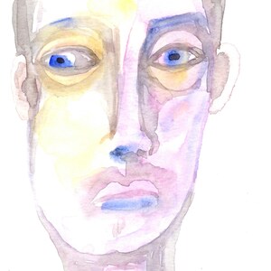 Abstract Face Painting- Expressionist Portrait Painting 4.5 X 6 Inches ...