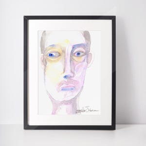 Abstract Face Painting- Expressionist Portrait Painting 4.5 X 6 Inches ...