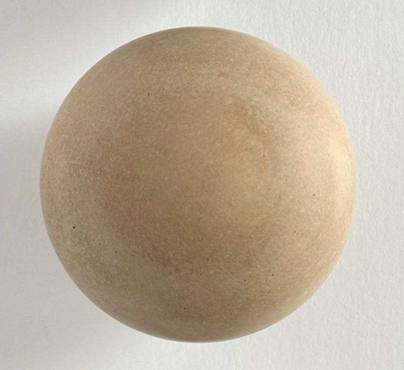 SOLID Concrete Sphere Sculpture, Minimalist Modern Decor, Cement Paper ...