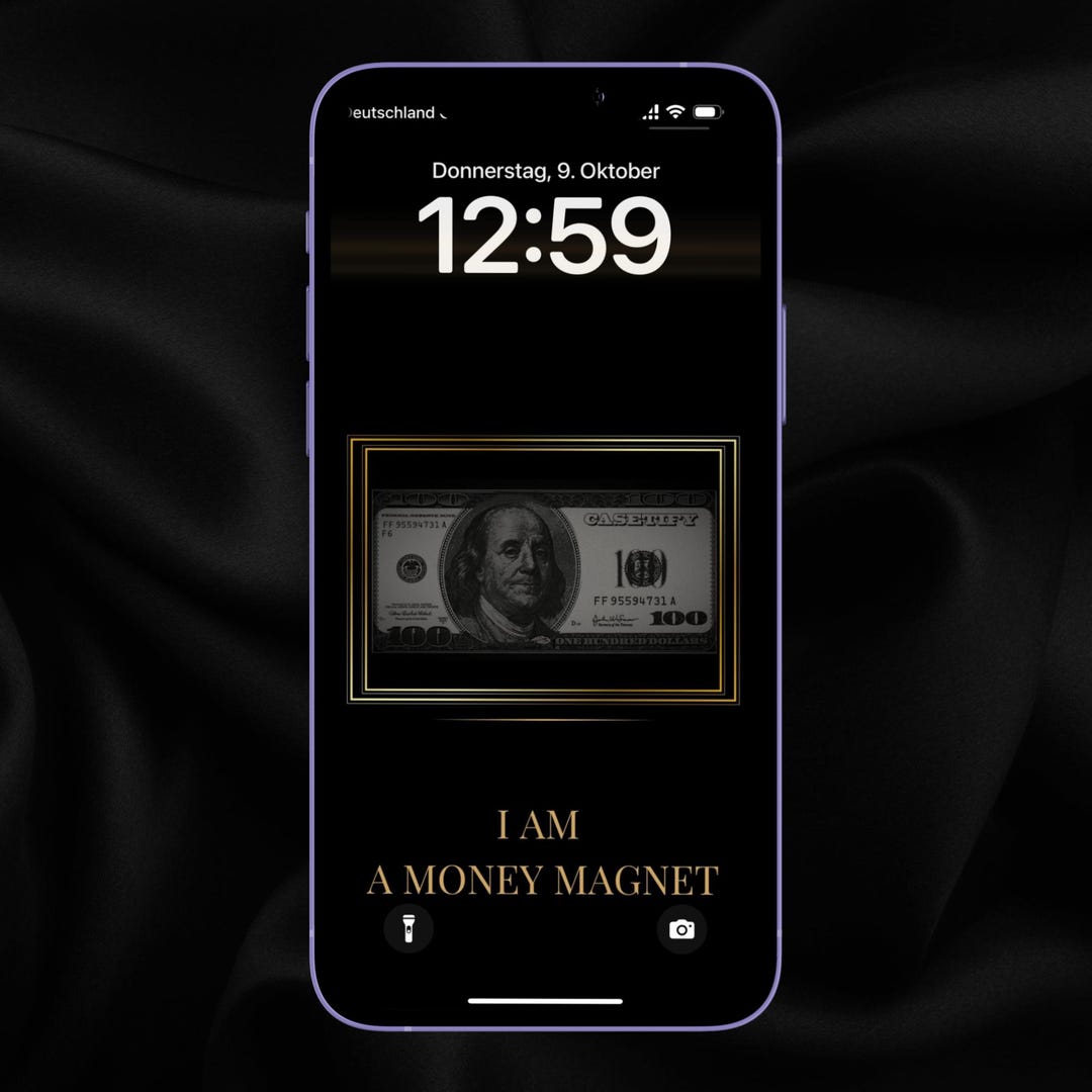 Money Mindset Phone Wallpaper | Motivation Lock Screen | Abundance ...