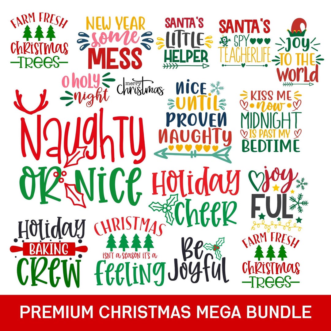 Christmas Designs SVG PNG Bundle, Retro Santa Clipart (digital Download ...