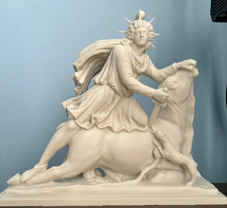 Mithras Statue: Ancient Persian Sun God Sculpture With Solar Rays - Etsy