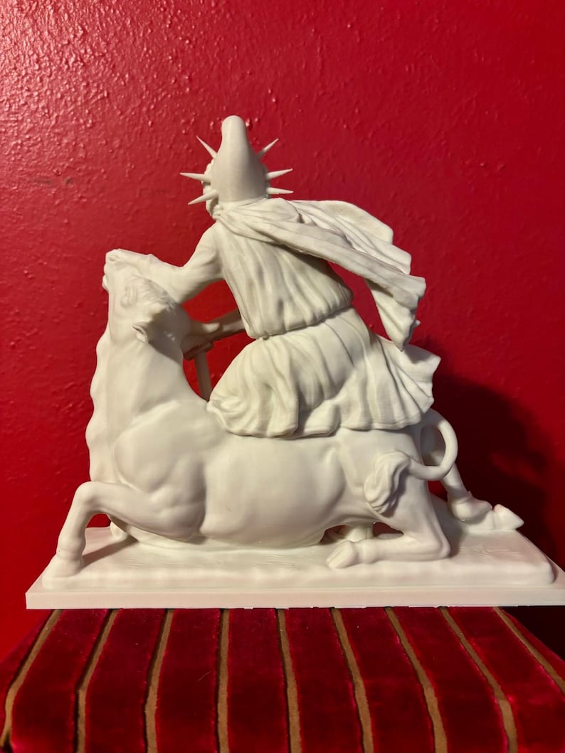 Mithras Statue: Ancient Persian Sun God Sculpture With Solar Rays - Etsy