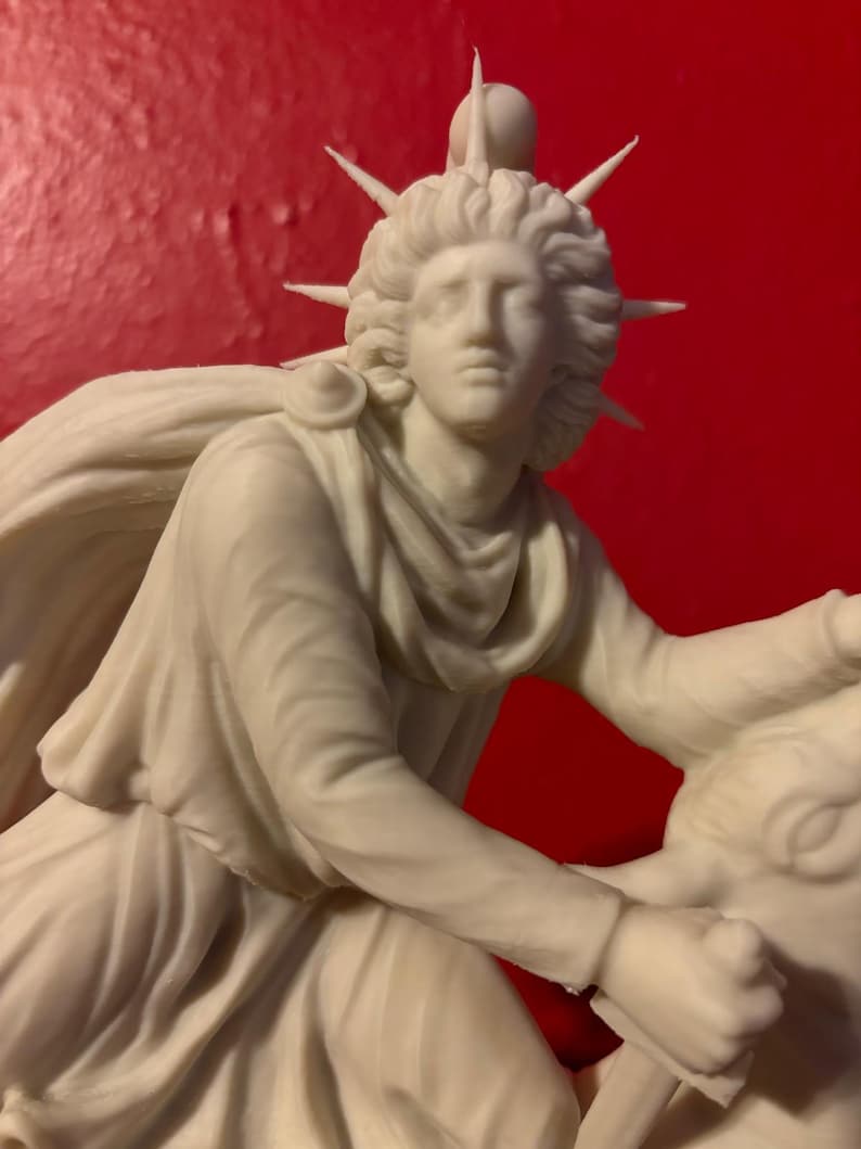Mithras Statue: Ancient Persian Sun God Sculpture With Solar Rays - Etsy