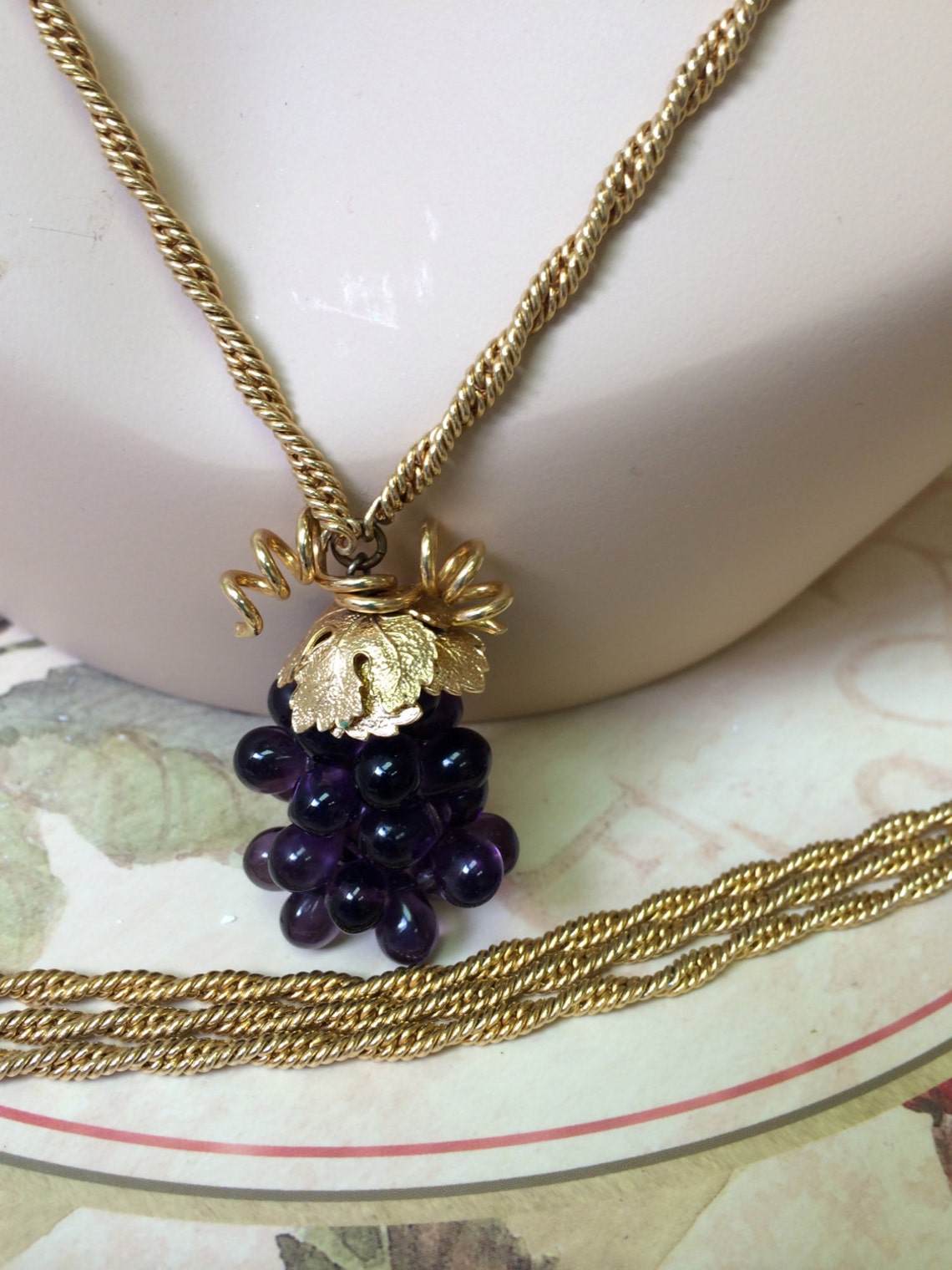 Napier Purple Glass Grape Parure - Etsy