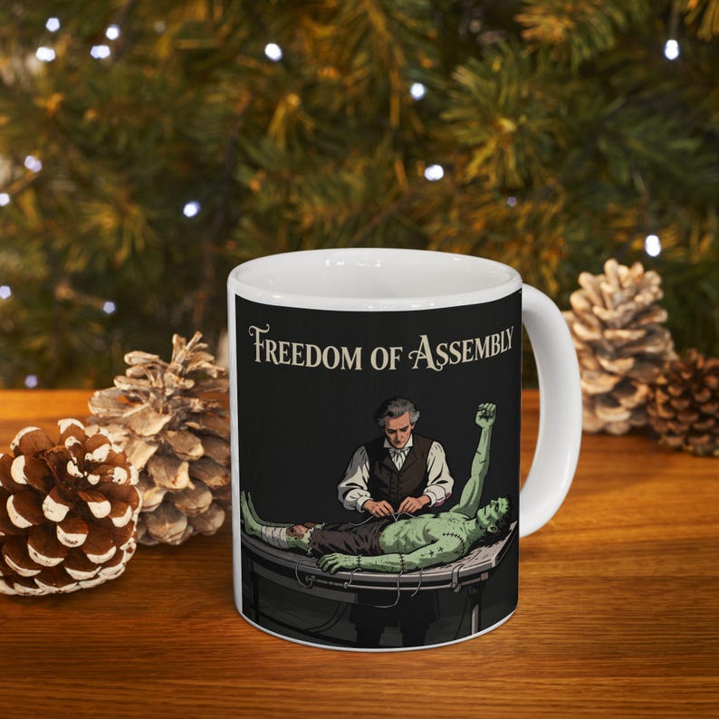 Frankenstein "freedom of Assembly" Ceramic Mug: Coffee Lover Gift - Etsy