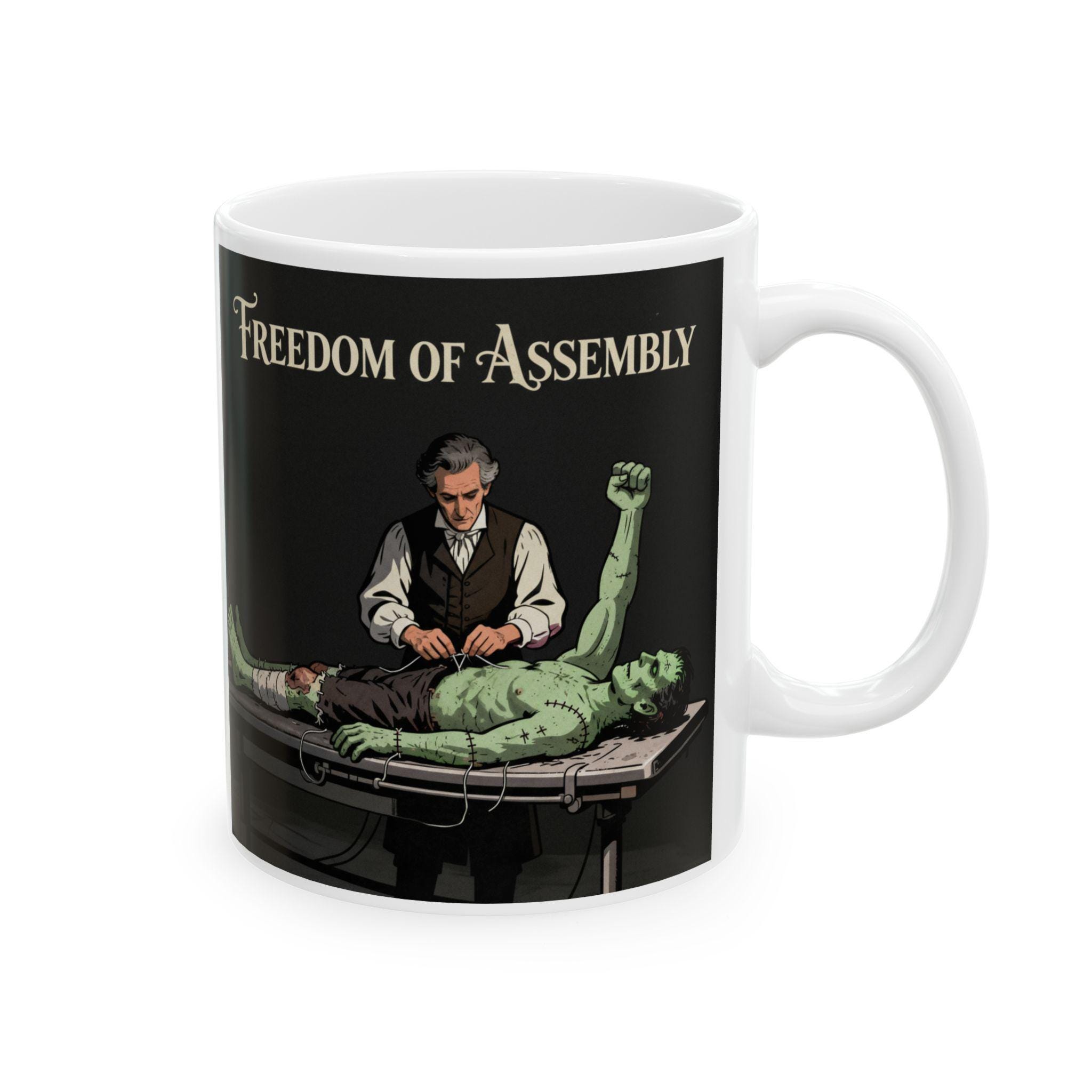 Frankenstein "freedom of Assembly" Ceramic Mug: Coffee Lover Gift - Etsy