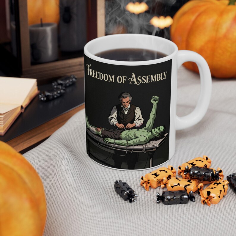 Frankenstein "freedom of Assembly" Ceramic Mug: Coffee Lover Gift - Etsy