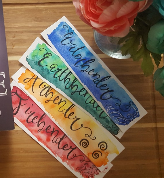 Elemental Watercolor Bookmark | Etsy