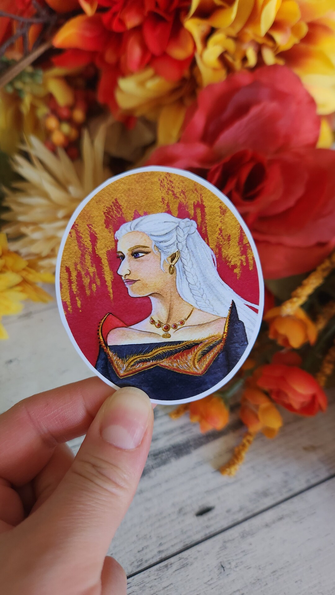Rhaenerya Targaryen Watercolor Sticker Hod Waterbottle - Etsy