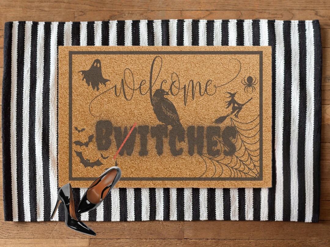 Spooky Halloween Doormat: B/witchy Welcome Coir Entry Rug - Etsy