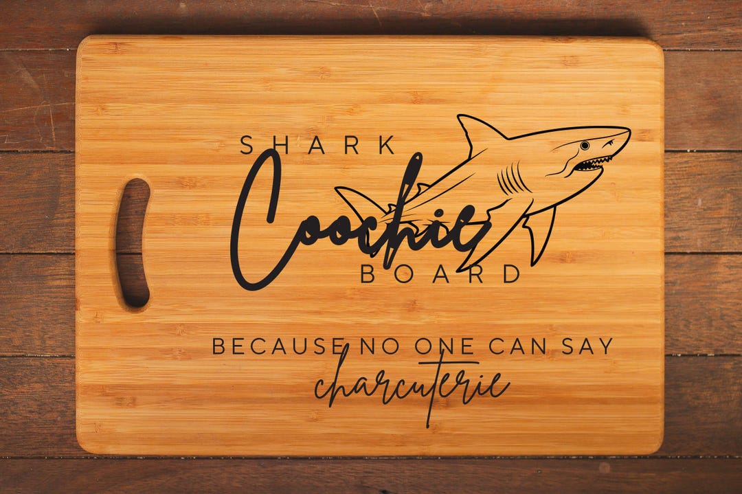 Engraved Shark Coochie Board: Funny Walnut or Maple Cutting Board - Etsy