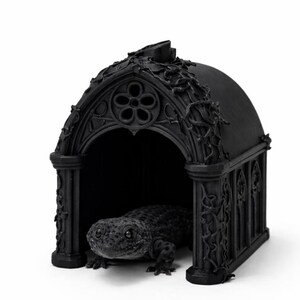 Gothic Arch Reptile Hide | Cathedral Shrine Decor for Leopard Gecko ...