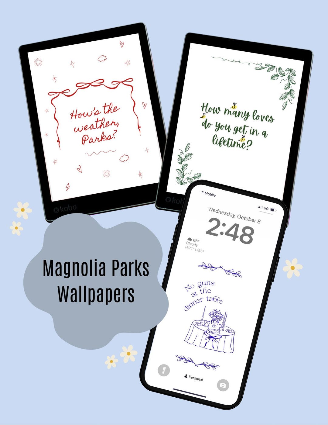 Magnolia Parks Digital Wallpapers (phone & Kindle) • Set of 6 ...