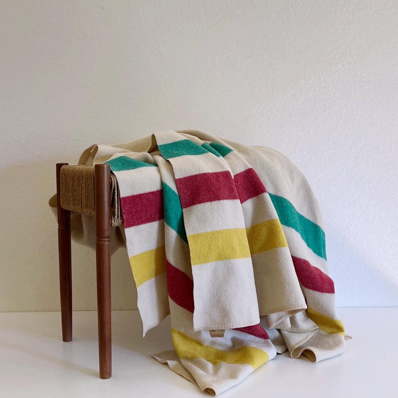 Striped Wool Blanket - Etsy
