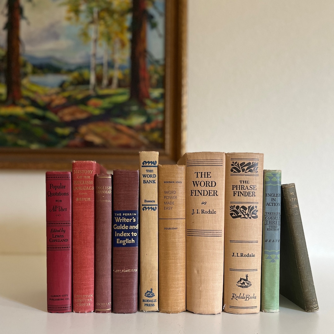 Vintage Language Book Set - Etsy