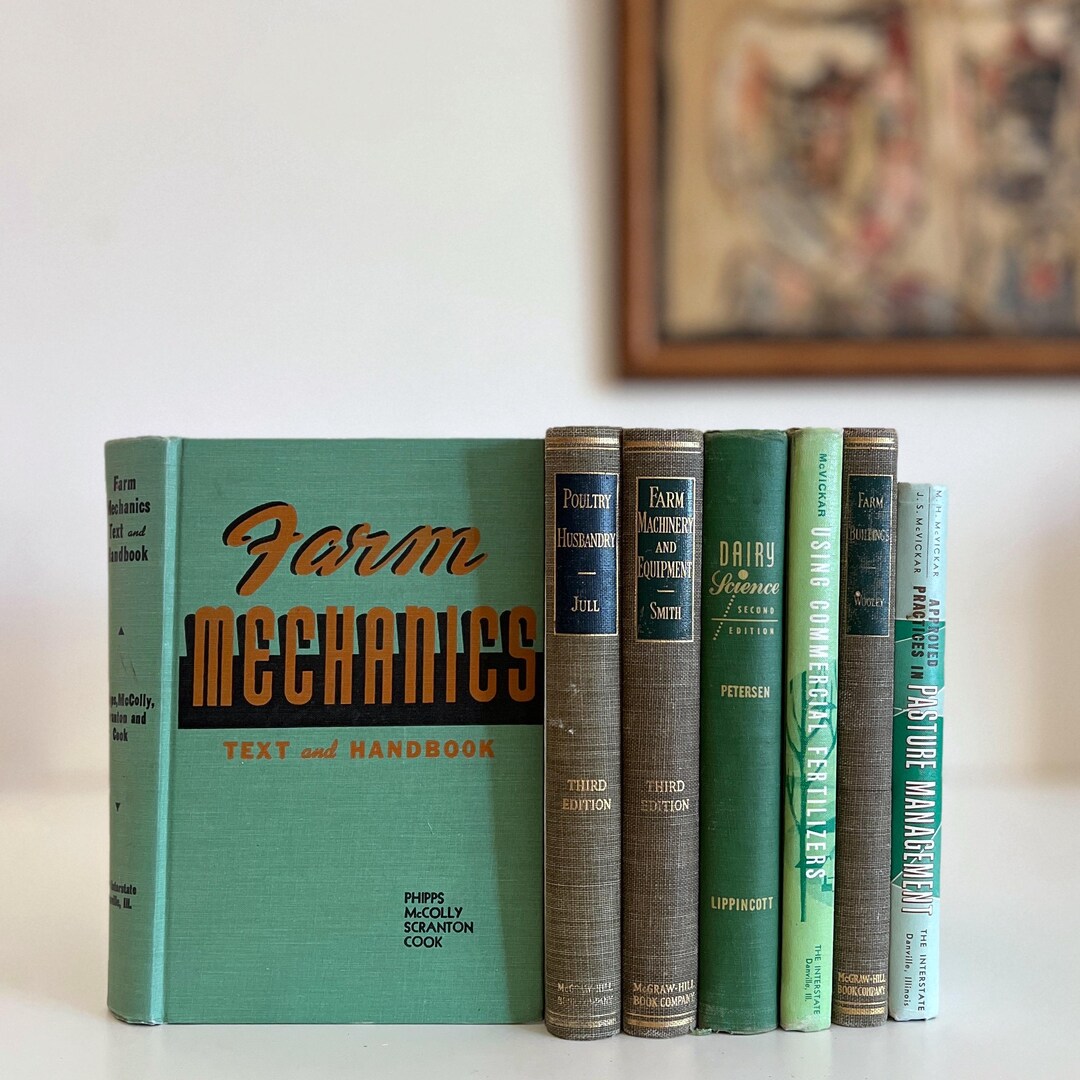Vintage Collection of Green Farming Books - Etsy