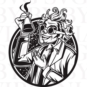 Mad Scientist SVG Cut File Chemistry Lab Character for Cricut and ...
