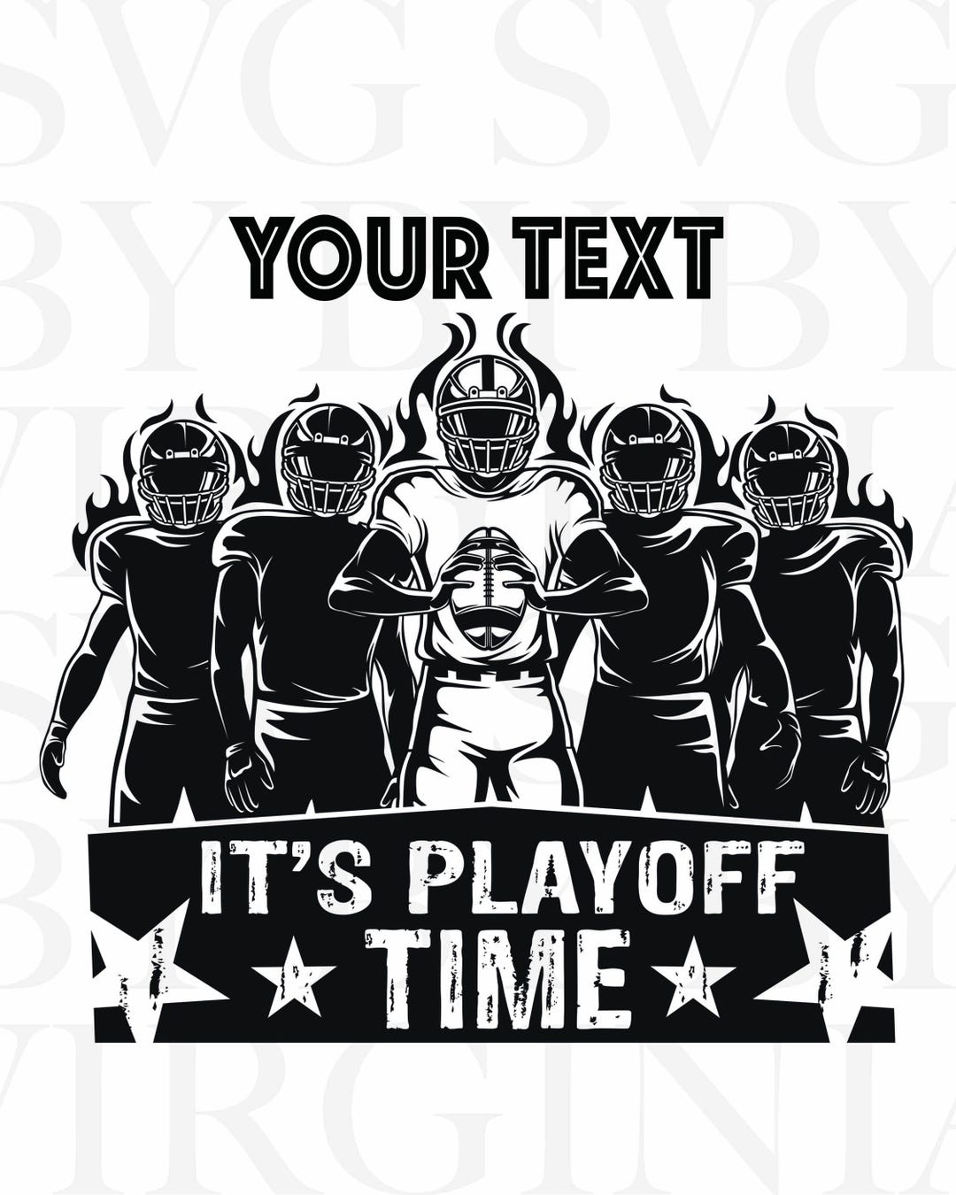 Football Playoff SVG: Flaming Players Design (digital Download) - Etsy