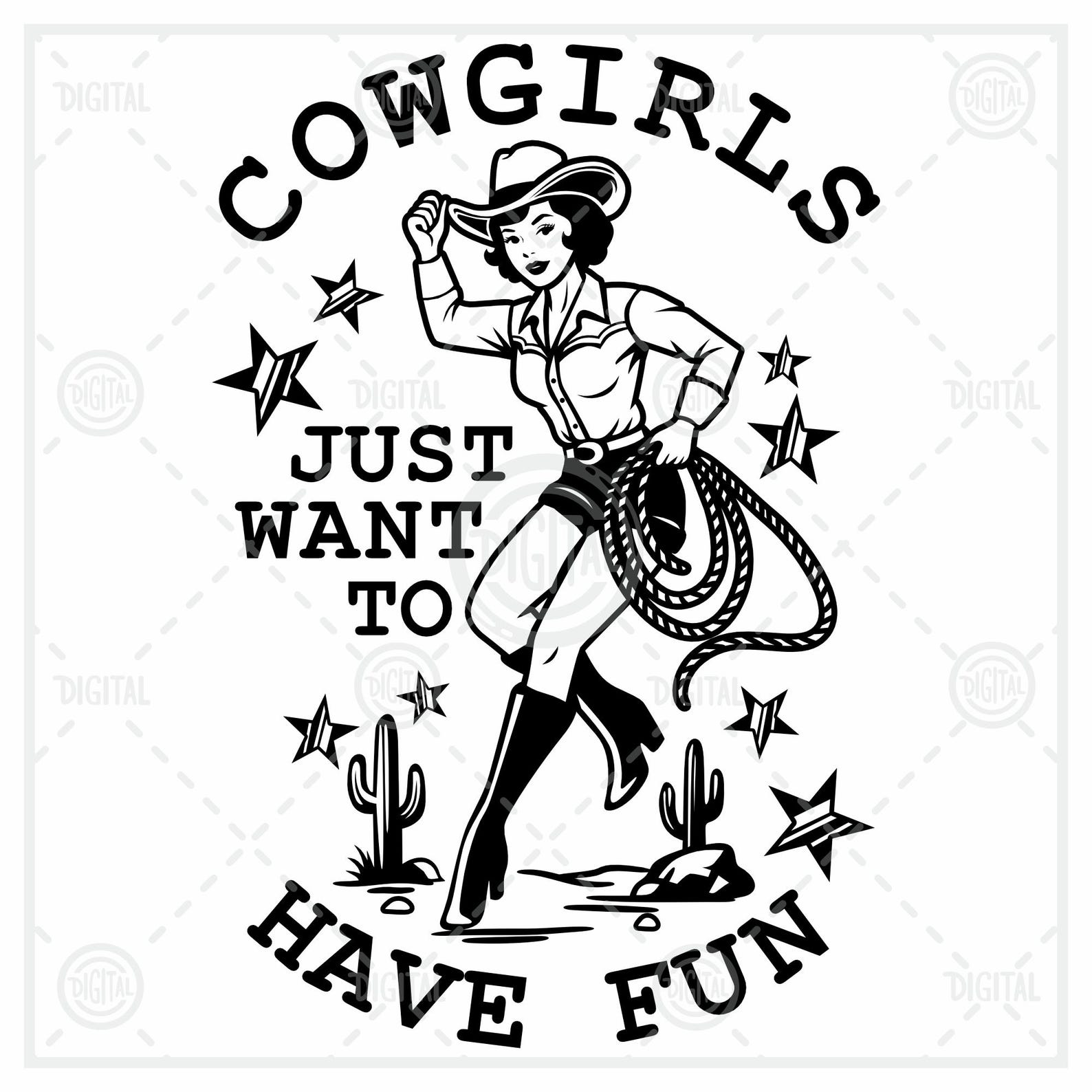 Cowgirl Western SVG PNG Cut File – Cricut Shirt Design (digital ...