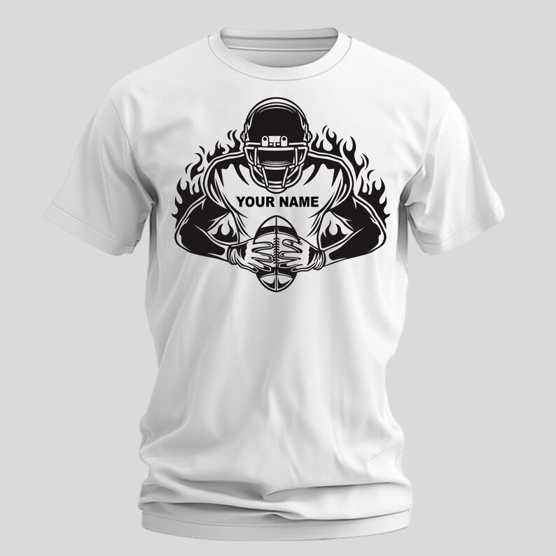Flaming Football Player SVG: Custom Team Design (digital Download) - Etsy