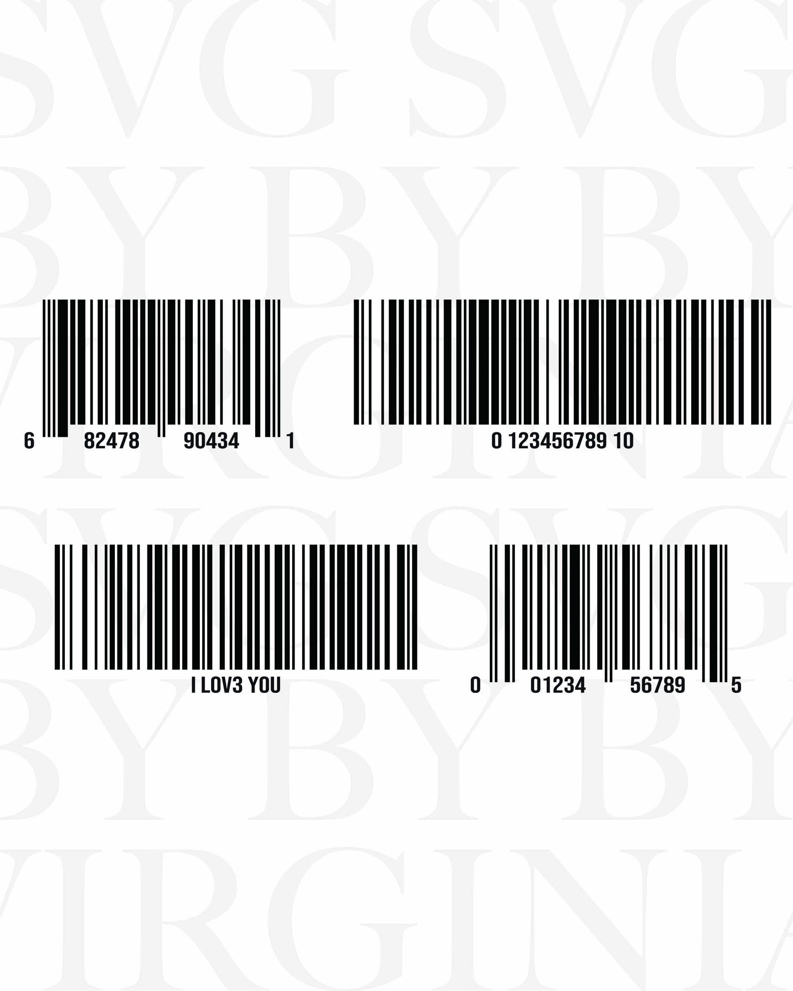 Barcode SVG Cut File: Barcodes Clipart Vector Graphics (digital ...