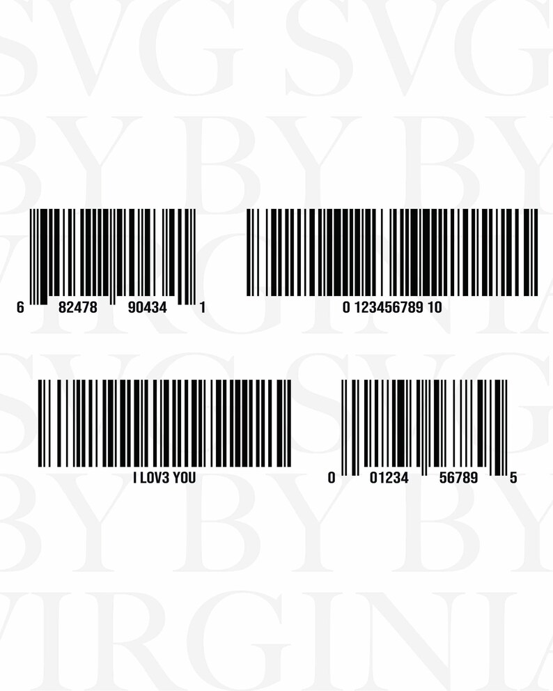 Barcode SVG Cut File: Barcodes Clipart Vector Graphics (digital ...