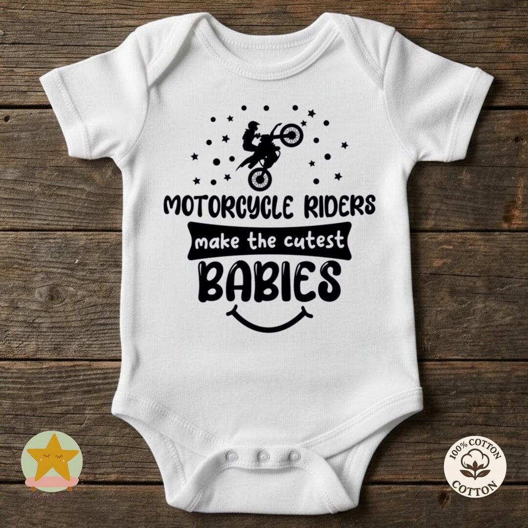 Motorcycle Riders Make the Cutest Babies Onesie – Biker Baby Bodysuit ...