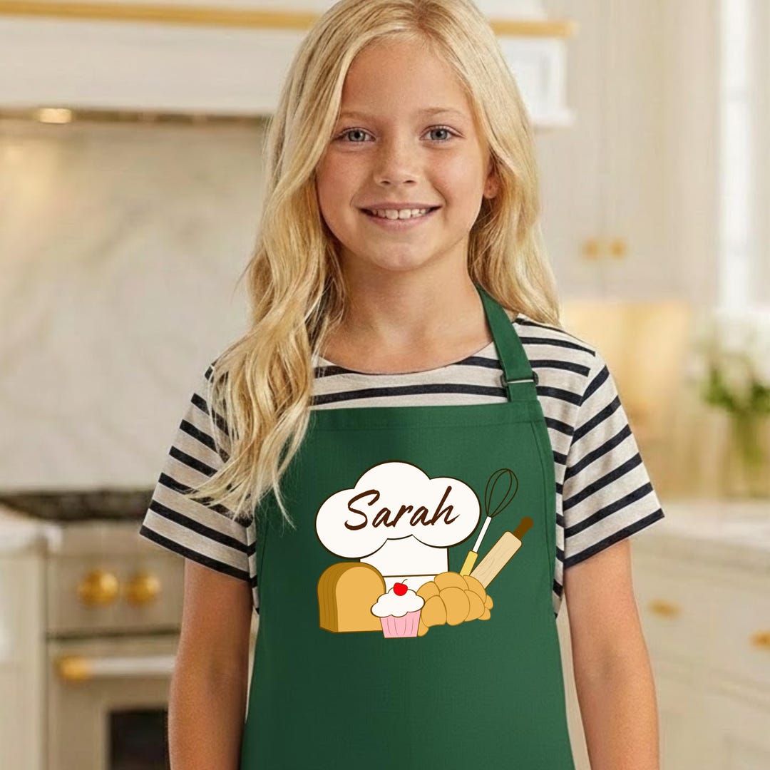 Personalized Kids Apron, Custom Name Chef Apron for Kids, Baking ...