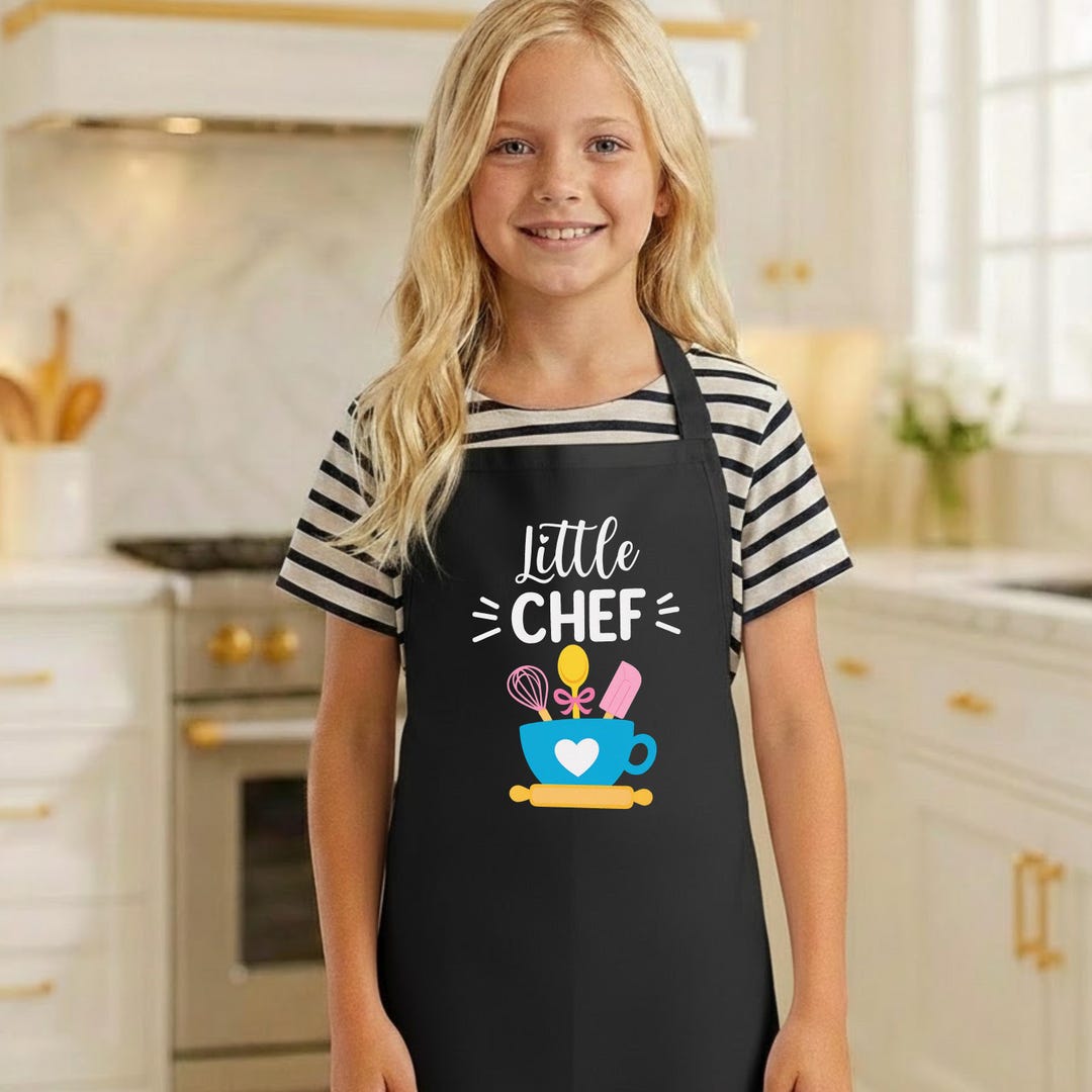 Little Chef Kids Apron, Personalized Cooking Apron for Kids, Cute ...
