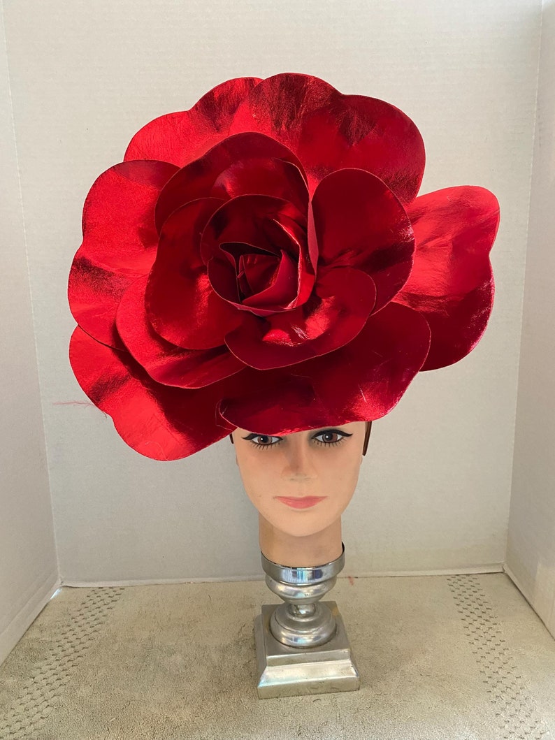 Metallic Extra Large Single Rose Fascinator - Etsy