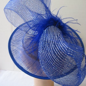 Lovely Blue Sinamay Hat With Jumbo Box & Ostrich Feathers - Etsy